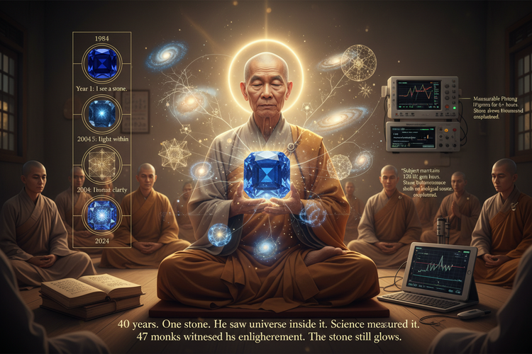 Monk Meditated 40 Years With Sapphire - Stone Now Glows (Documented ...